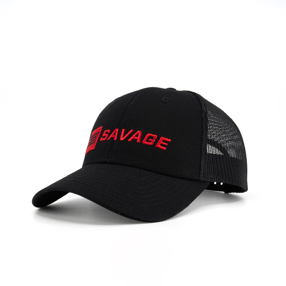 Savage Arms Black Trucker Hat | Savage Arms Base Camp